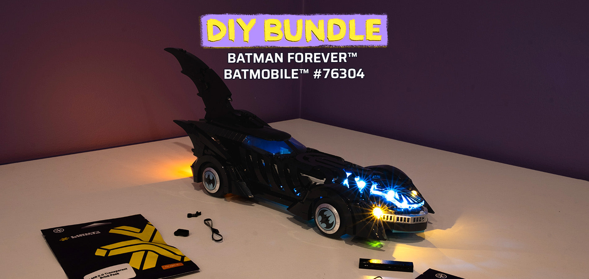 DIY Light Bundle for LEGO® DC Batman™: Batman Forever™ Batmobile™ #763 ...
